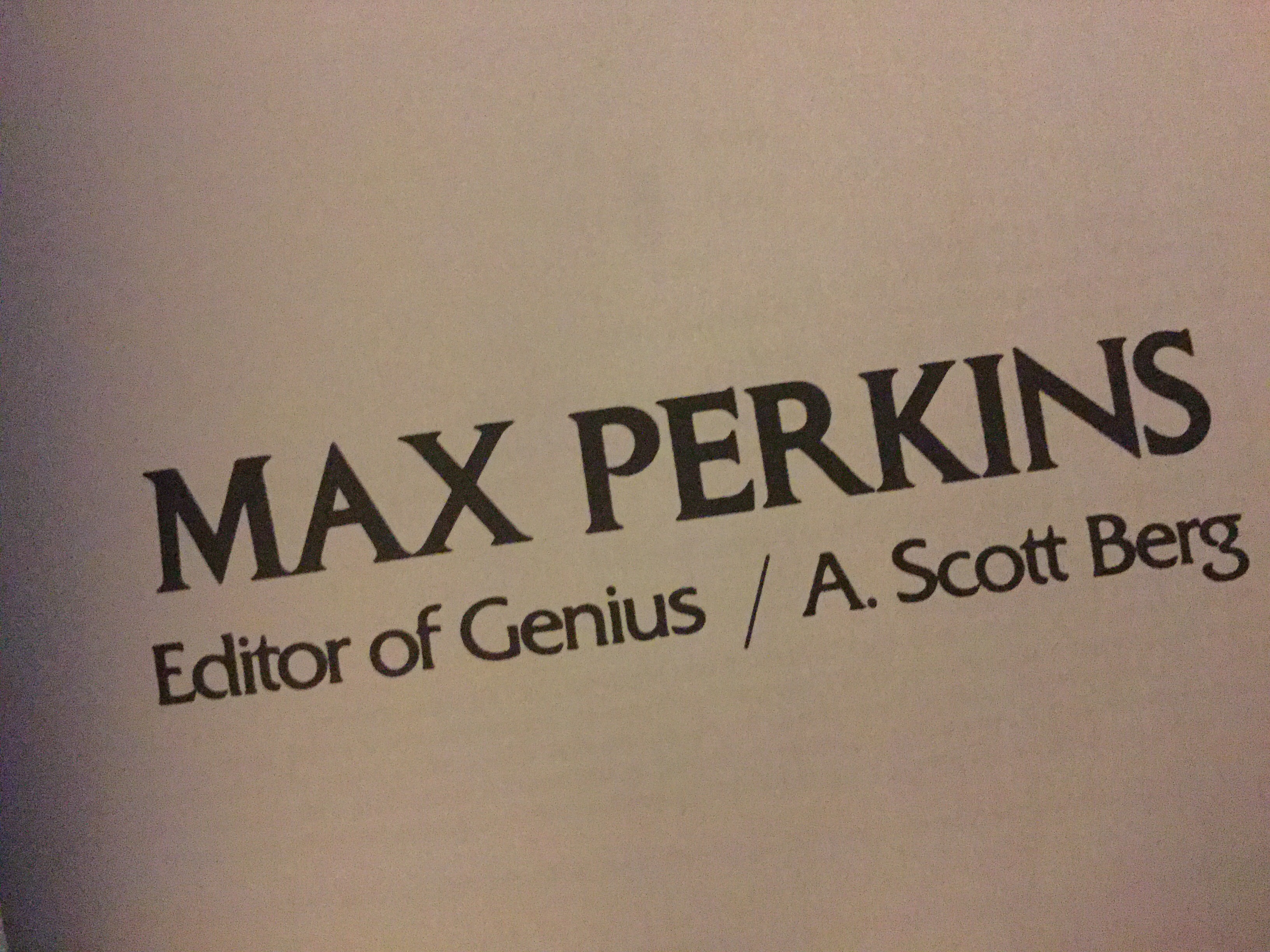 #shortBookReviews Max Perkins, Berg – Jason Criss Howk